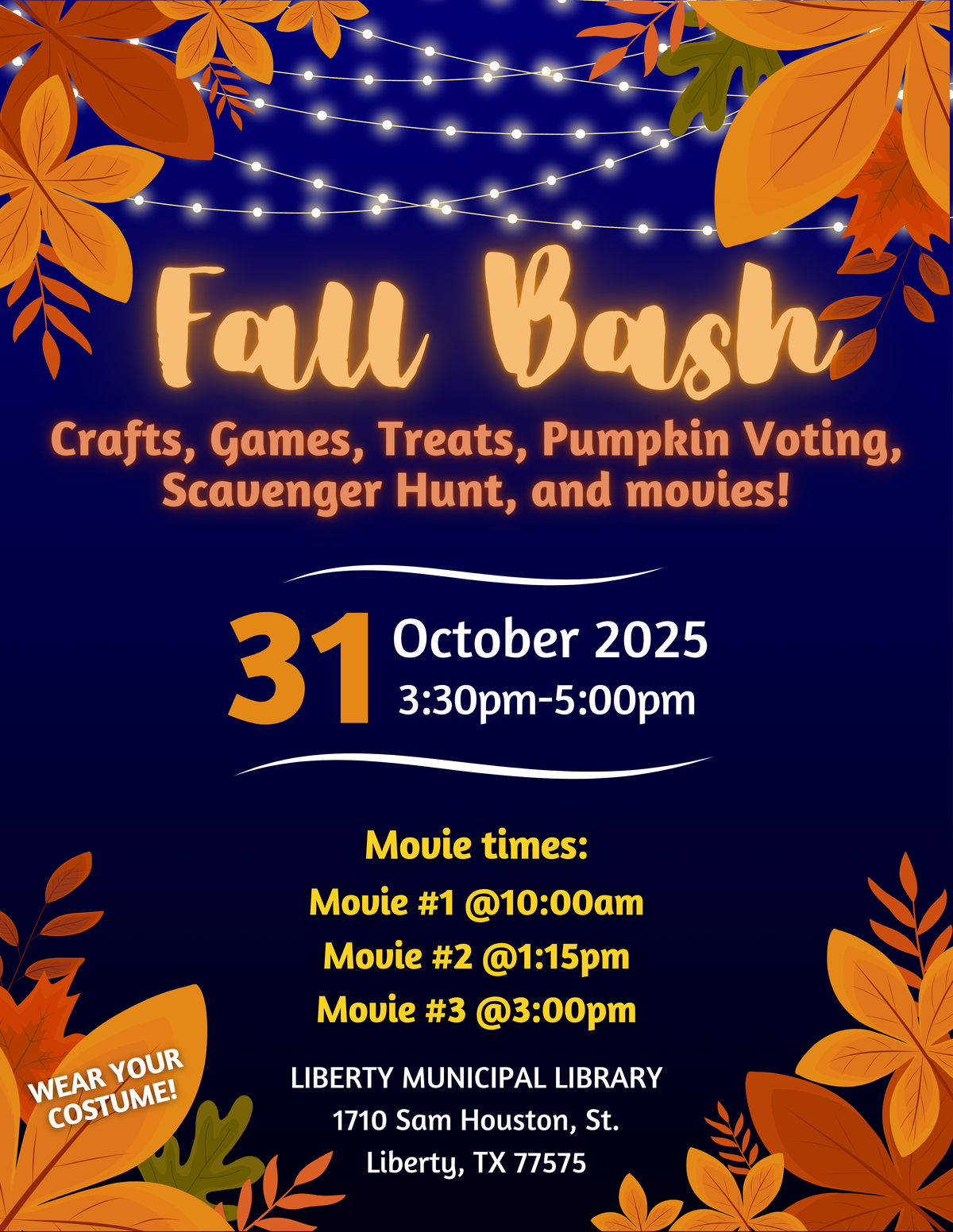 Fall Bash — Liberty Municipal Library